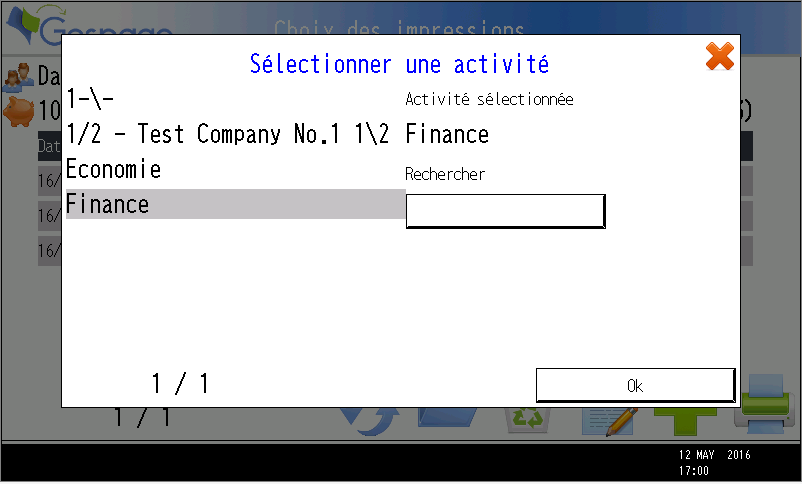 Terminal embarqué Ricoh • Gespage, Logiciel de gestion d'impressions