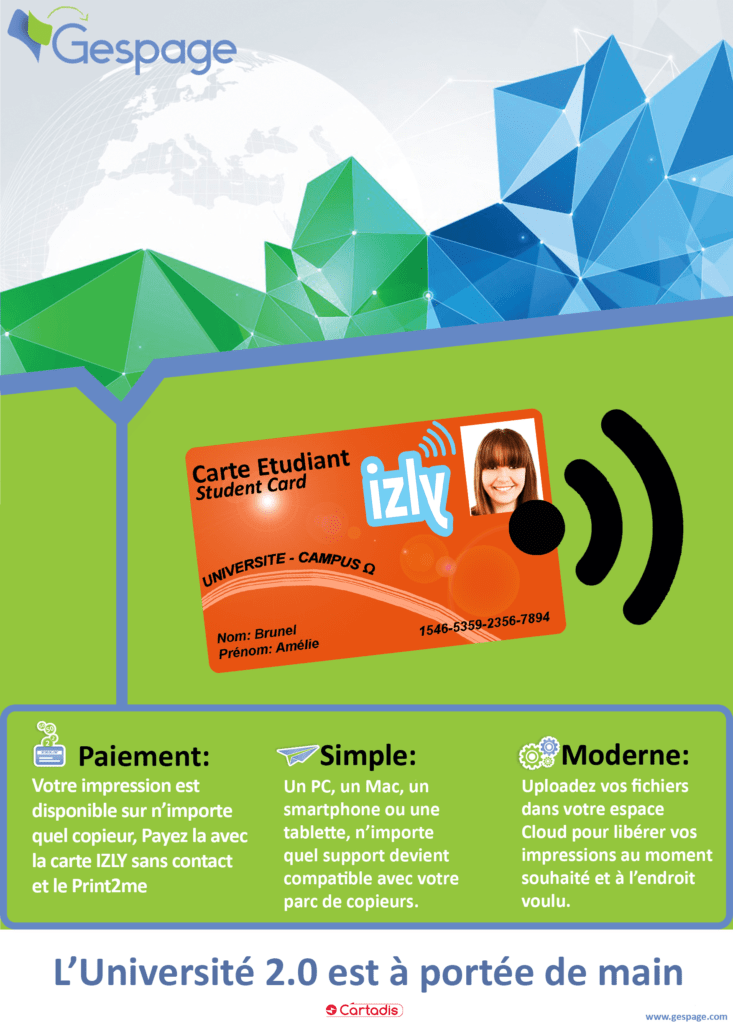 Paiement par carte Izly Gespage